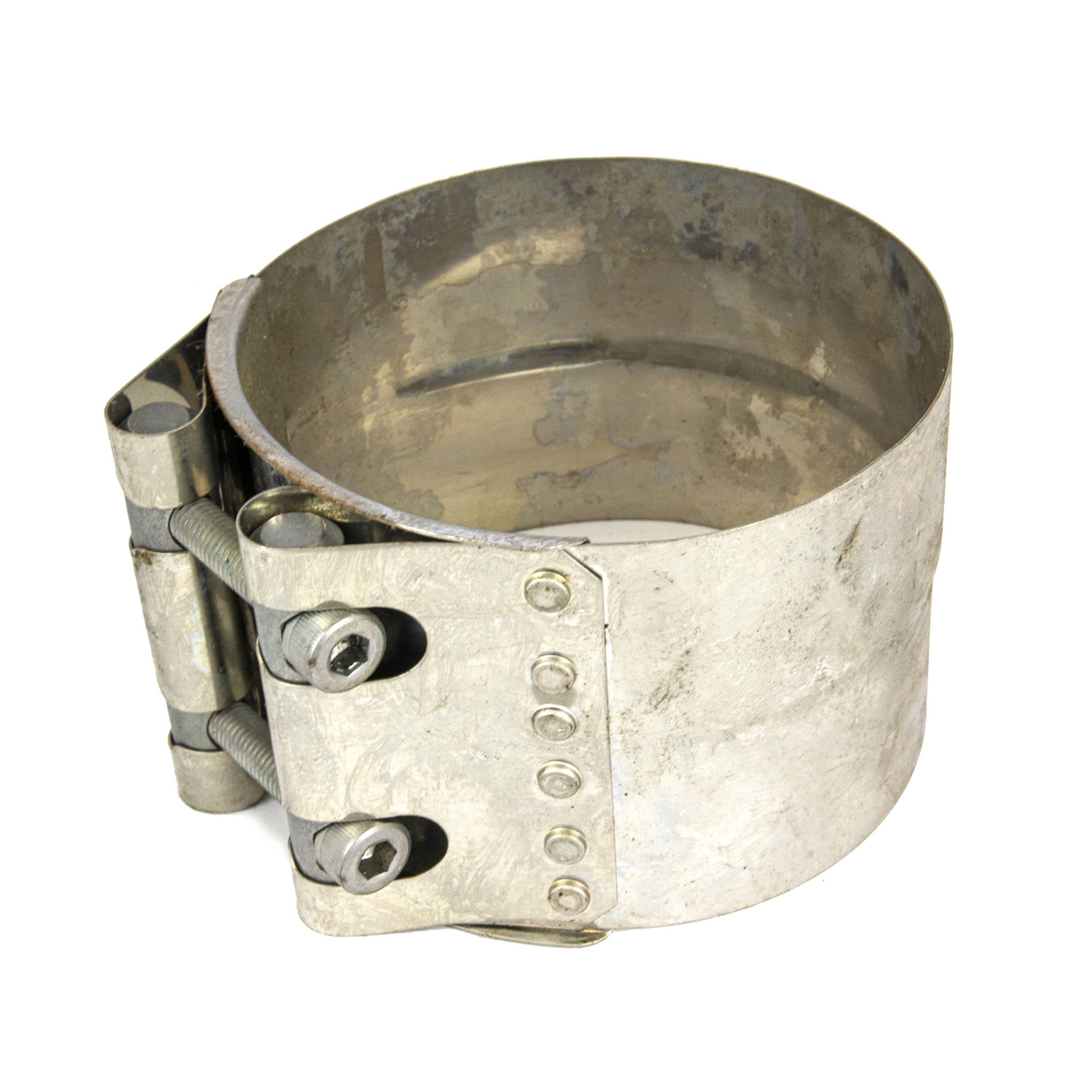 Stepped Strap Clamp - Flex 107mm to Pipe 102mm - Stainless