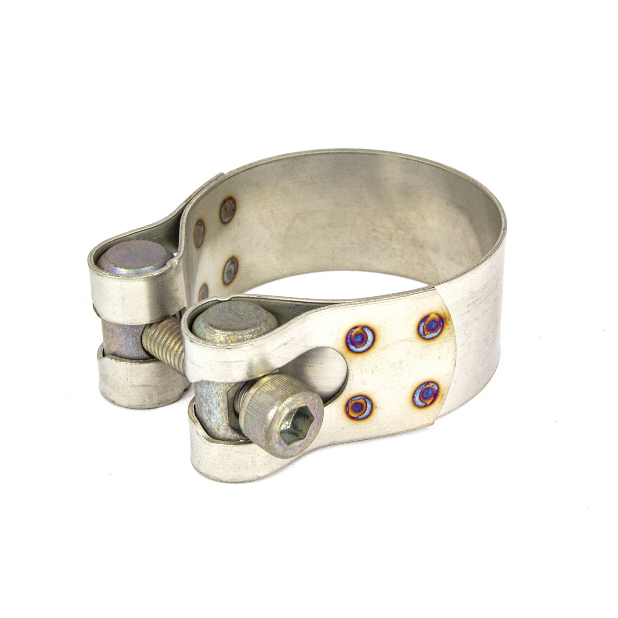 PipeFit Clamp - 35mm wide - 70mm to 76mm - 409 Stainless