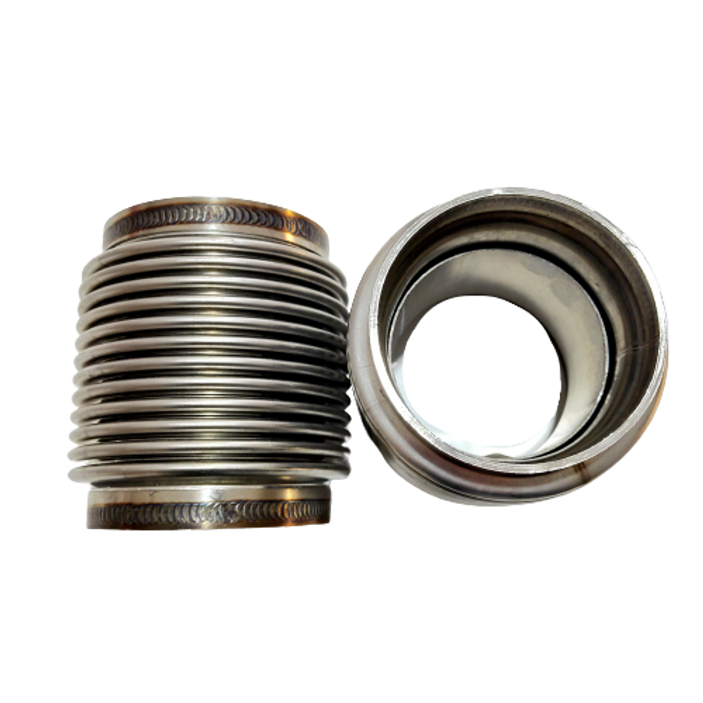 304 Stainless Turbo Flexible Bellow 3.5" Inlet 4" Long with Flow Tube